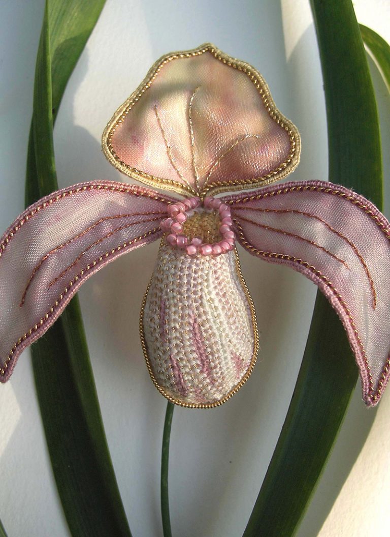 Slipper Orchid Embroidery Kit – Jenny Adin-Christie Specialist Embroiderer